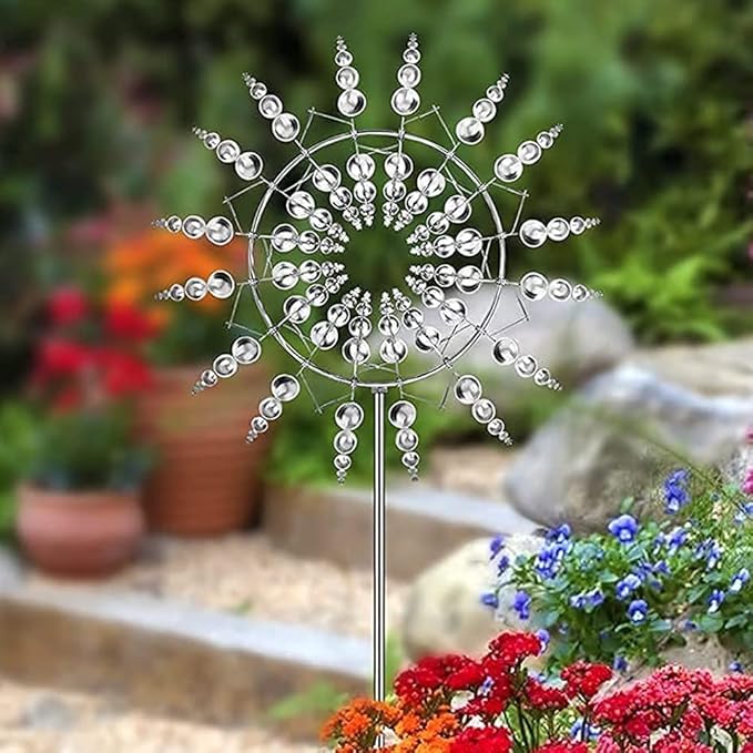 Decoratiune gradina morisca metalica 3D argintiu 60x15x15cm - eMAG.ro