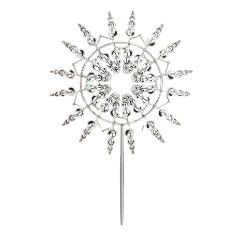 Decoratiune gradina morisca metalica 3D argintiu 60x15x15cm - eMAG.ro