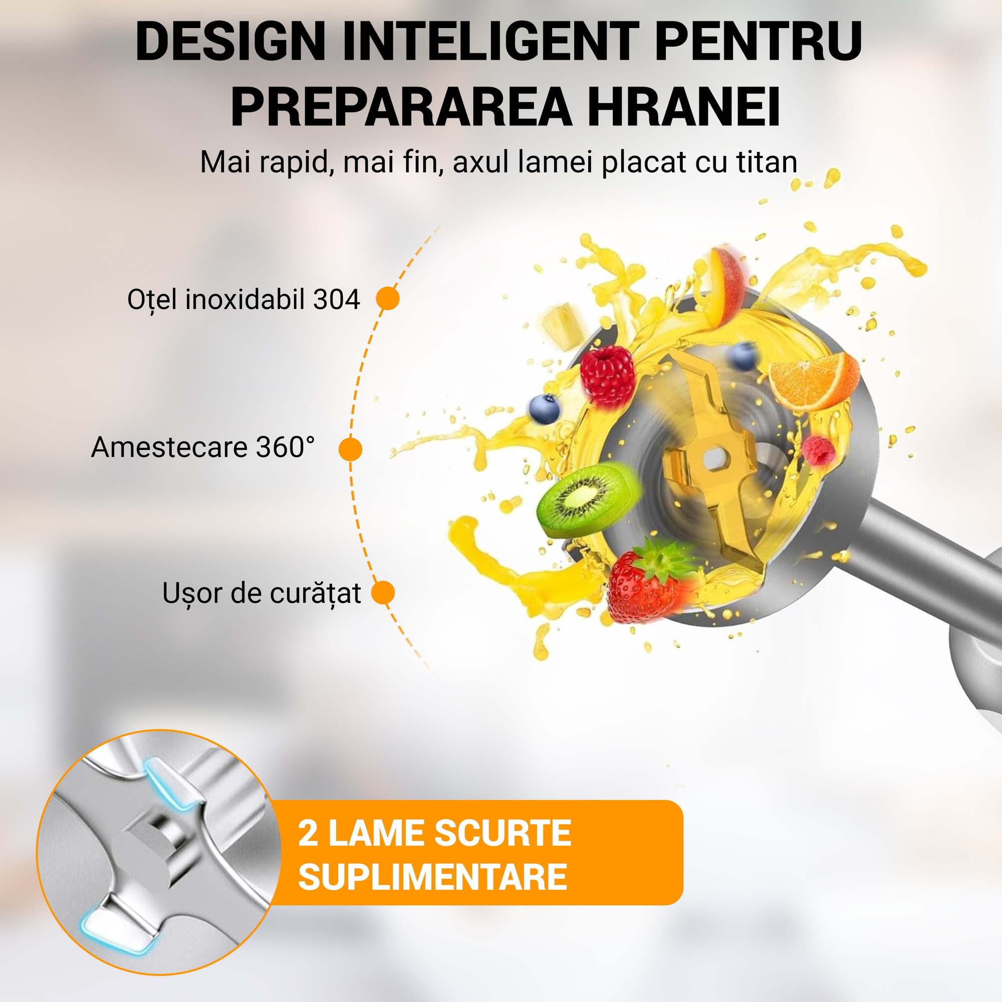 Mixer Vertical 5 in 1, SeveShop®, Mixer Cu Putere 1200W, Blender ...