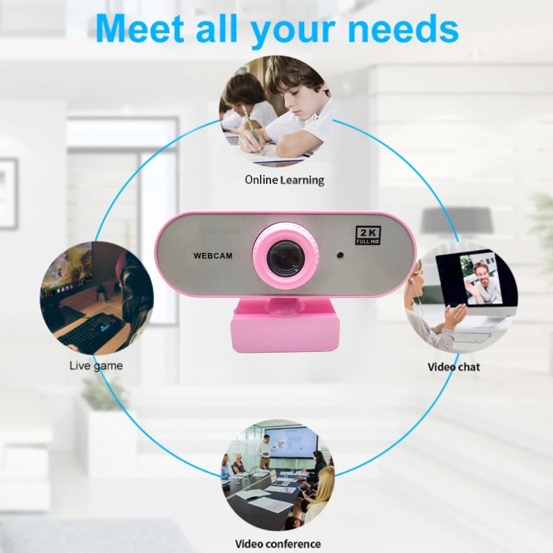 Camera web 2K pentru PC cu autofocus Full HD 2K compatibil cu camera ...