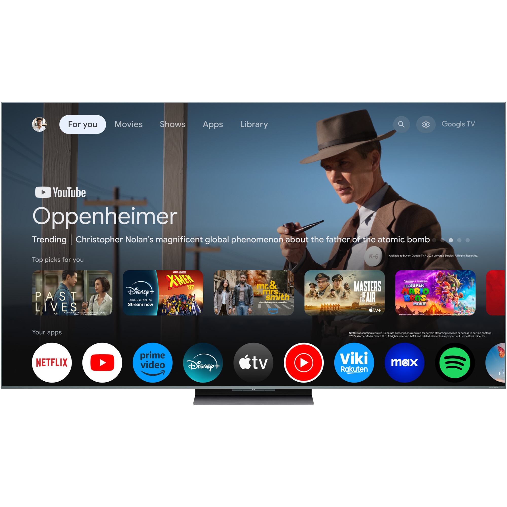Televizor TCL QD-MiniLed 65C9K, 164 cm, Smart Google TV, 4K Ultra HD, 144Hz, Clasa E (Model 2025 ...