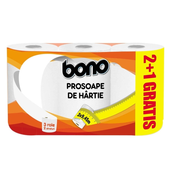 Set 3 role prosop de bucatarie BONO, 2 straturi - eMAG.ro