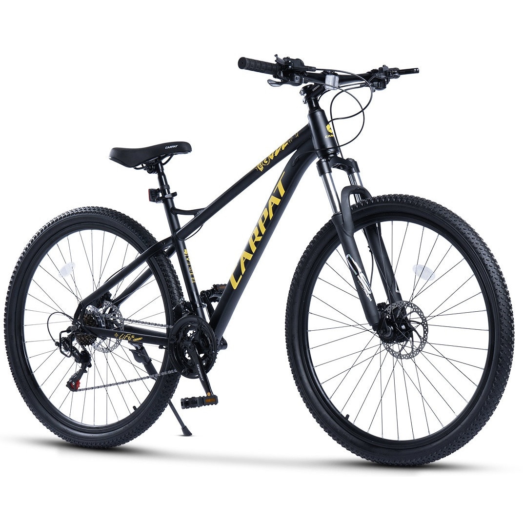 Bicicleta MTB Carpat C29303H, 21 Viteze, Frâne Hidraulice, Negru/Galben ...