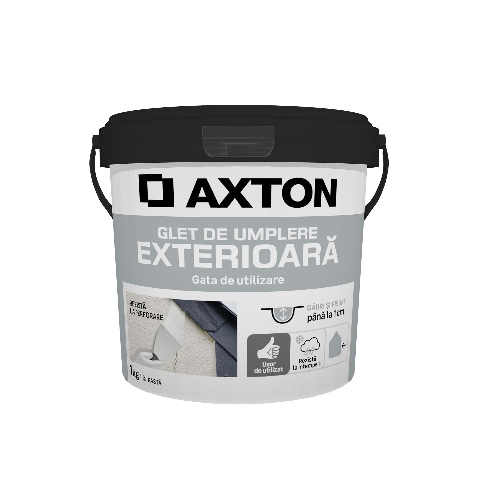 Glet pasta exterior Axton alb 1 kg premium pentru umplere si reparatii ...
