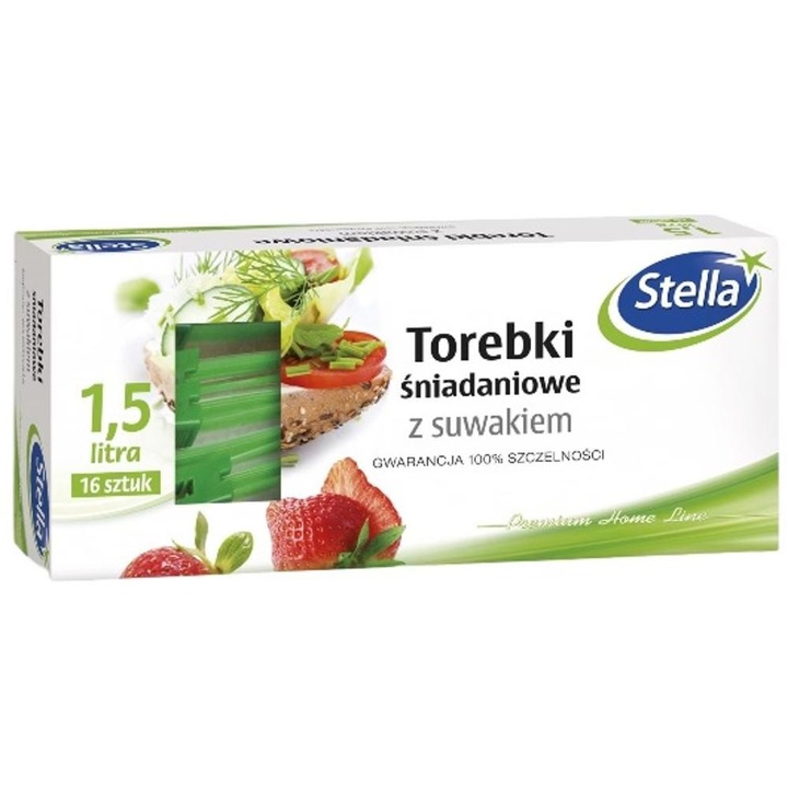 Set 5 x 16 Pungi Alimentare cu Fermoar, Stella, 1.5 l - eMAG.ro