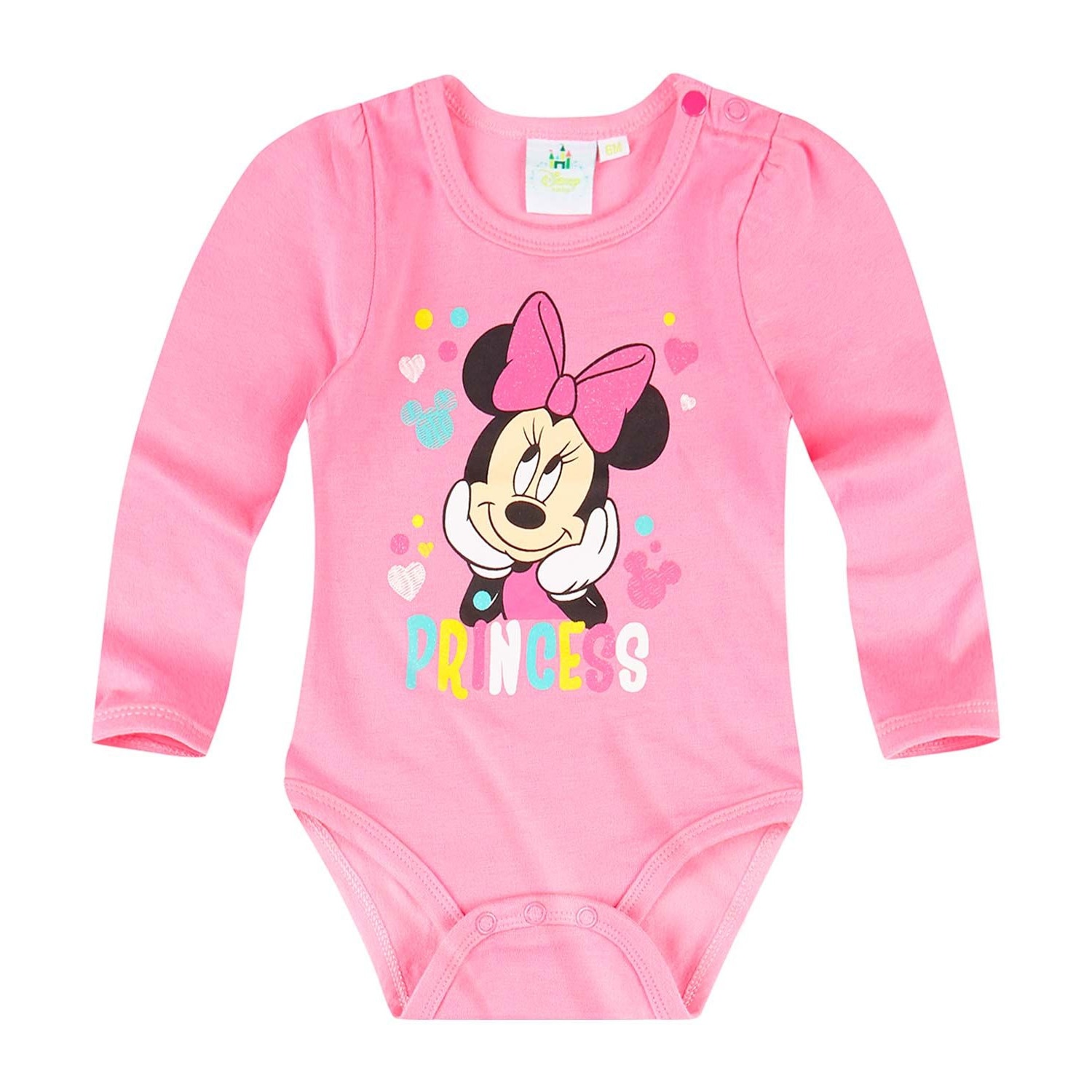 Body Minnie Mouse roz 12 luni, 80 cm - eMAG.ro