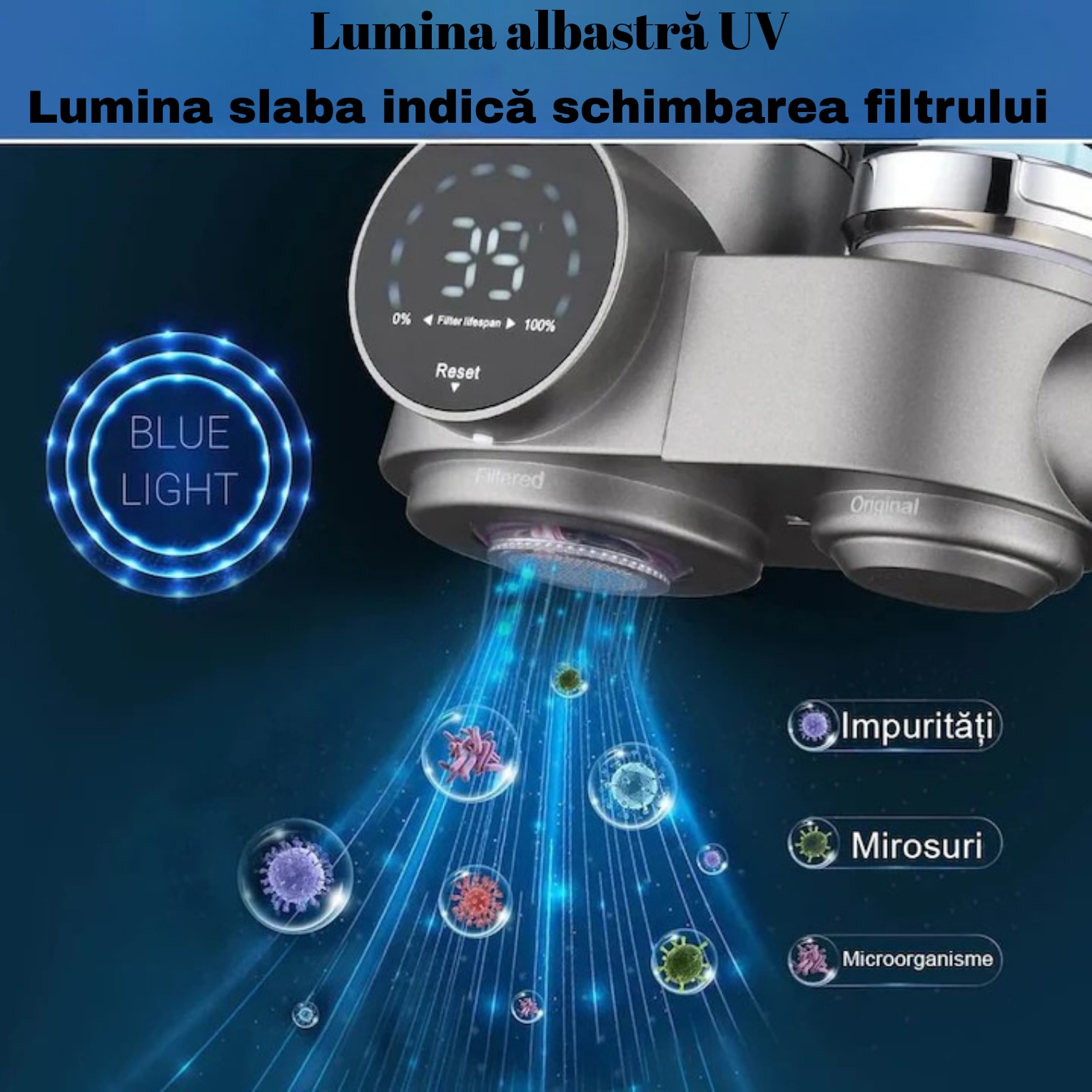 Filtru de apa robinet cu afisaj digital, Pentru chiuveta bucatariei ...