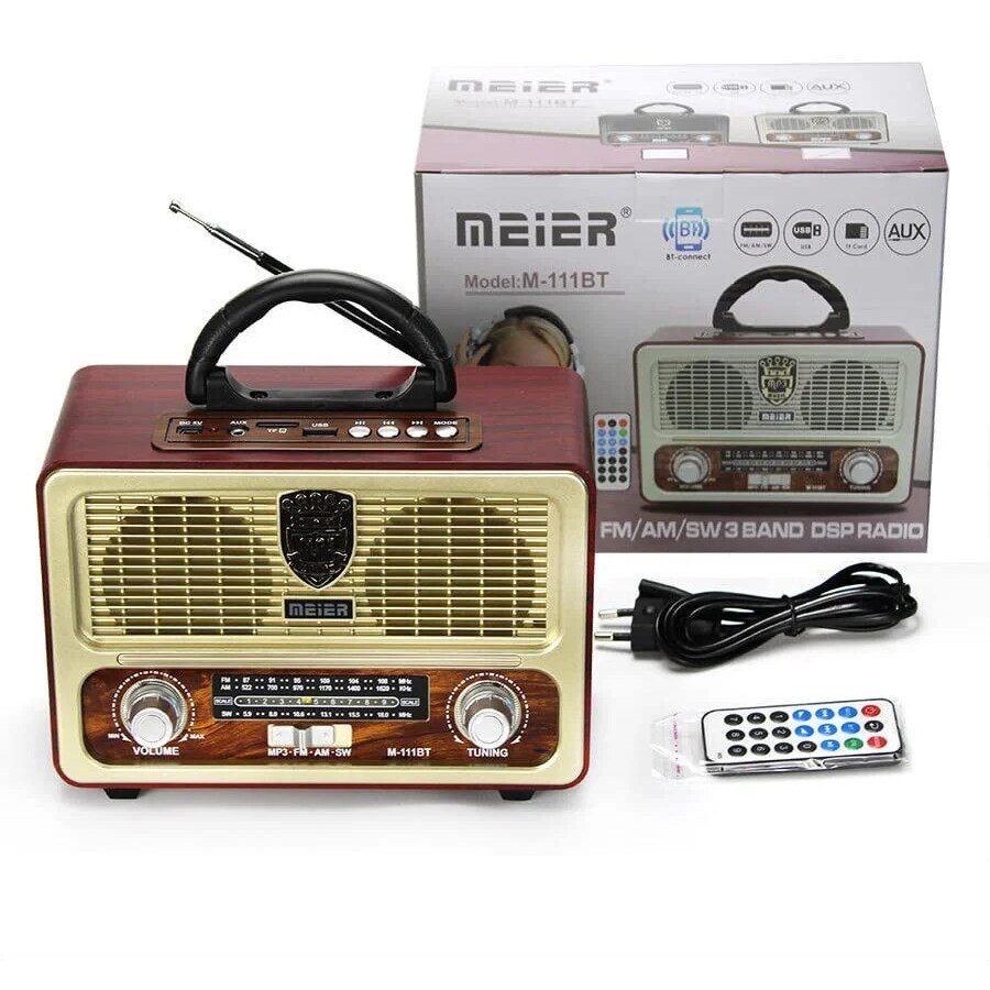 Radio MP3 Portabil cu Bluetooth, Selani Premium Meier, MP3, FM/AM/SW ...