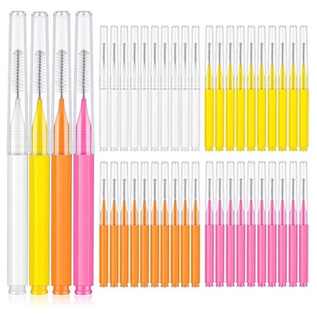 Set 40 Periute Interdentale pentru Aparat Dentar, Curatare, Multicolor ...