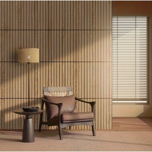 Set 5 panouri decorative autoadezive, aspect lemn vertical, 30x60cm ...