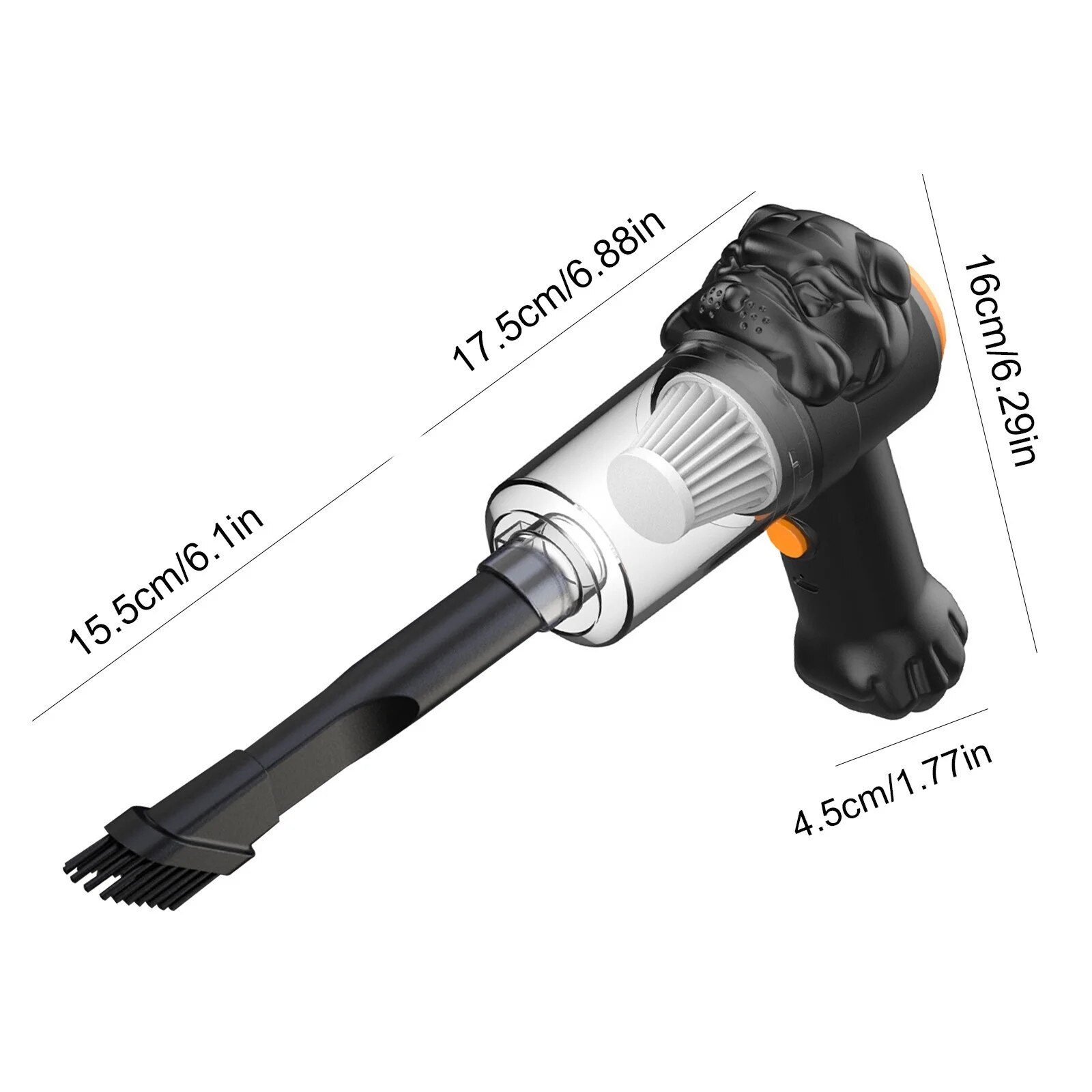 Mini aspirator auto alimentat prin USB, cu aspiratie puternica si ...