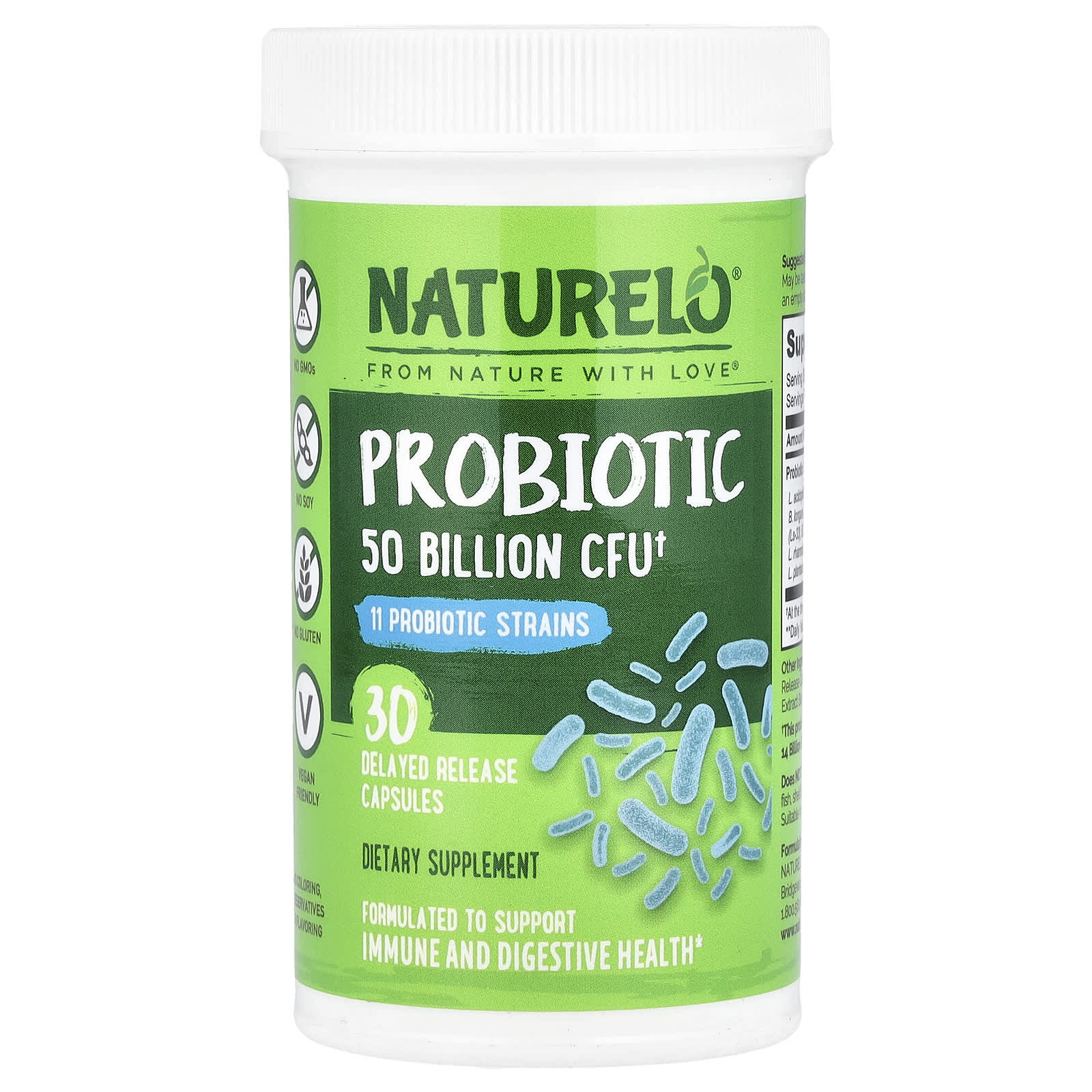 Supliment, NATURELO, Probiotic, 50 miliarde UFC, 30 capsule cu ...