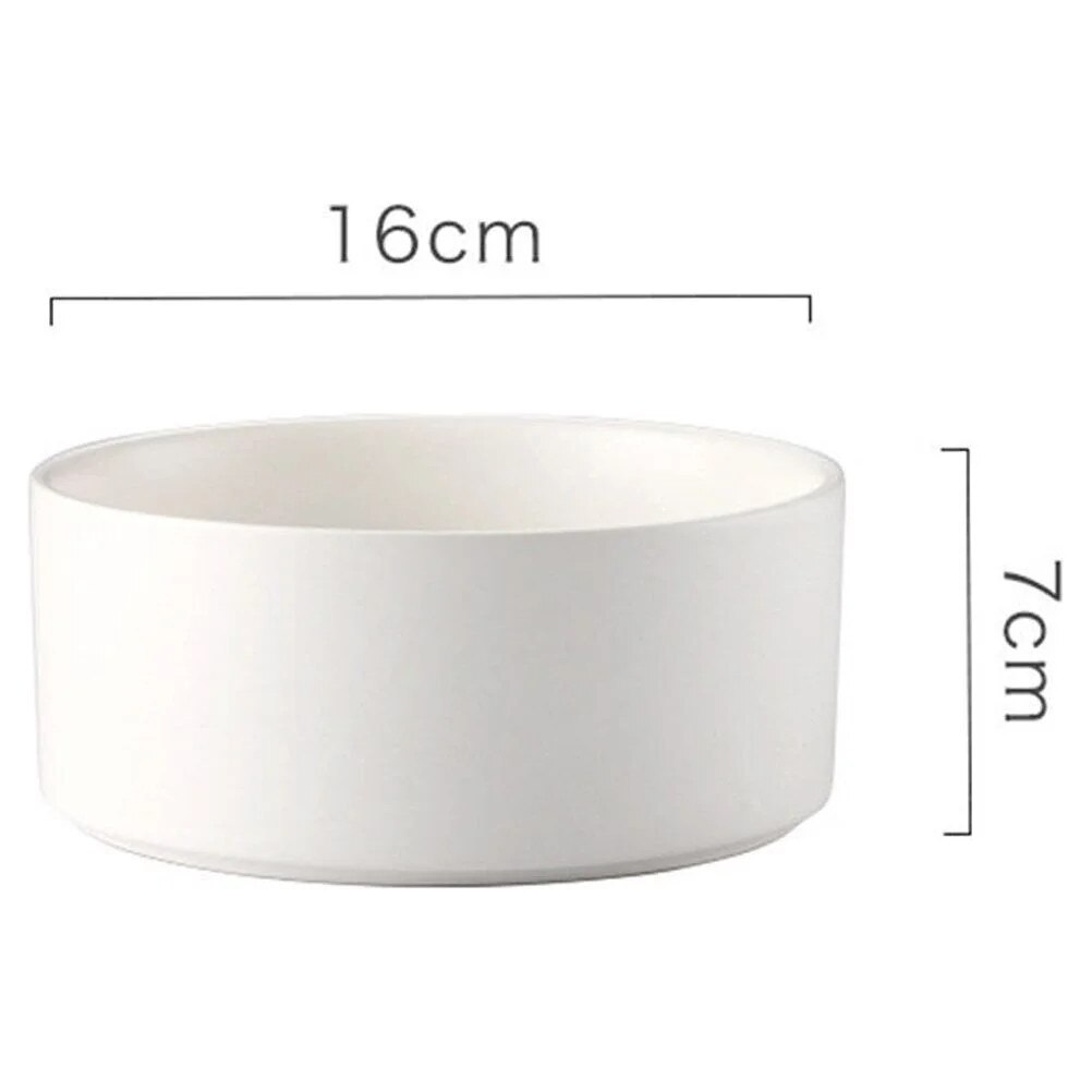 Bol ceramic pentru salata, alb, 16x16x7cm, set - eMAG.ro
