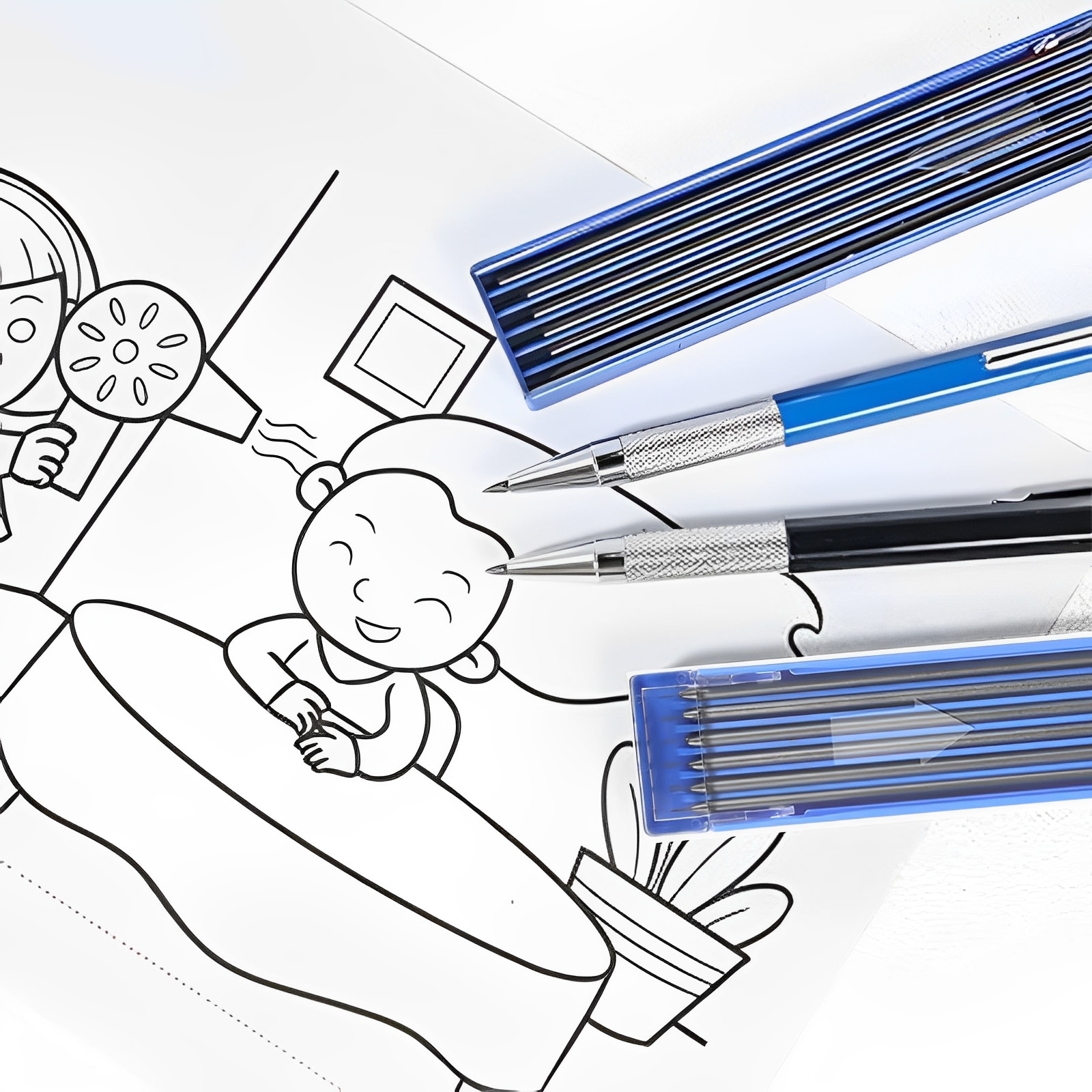 Set 2 Creioane mecanice, TREXORA, Grip Confortabil, Design Sleek ...