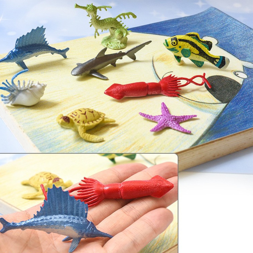 Set figurine animale marine mini, 46 piese, multicolor, pentru ...