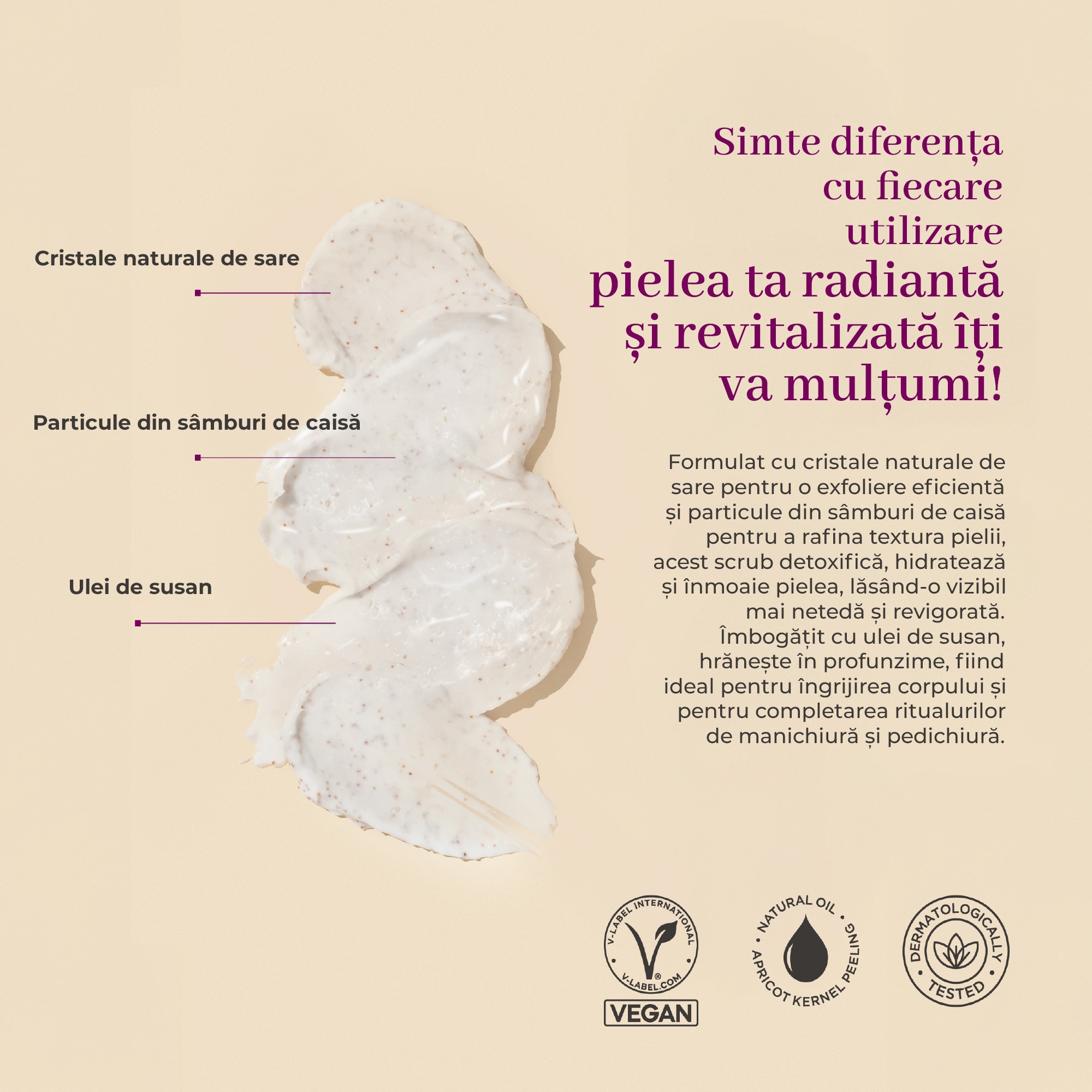 Scrub de Corp cu Sare si Lavanda – RELAXING BLISS, Ultra Compact, 300 g ...