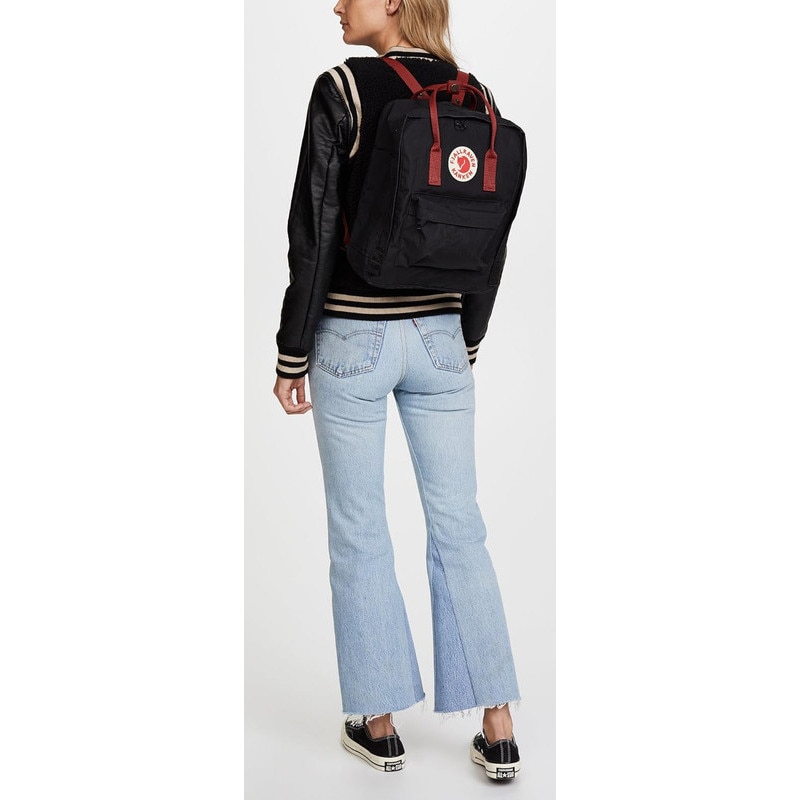 Раница, Fjallraven Kanken, Черен / Червен цвят - eMAG.bg