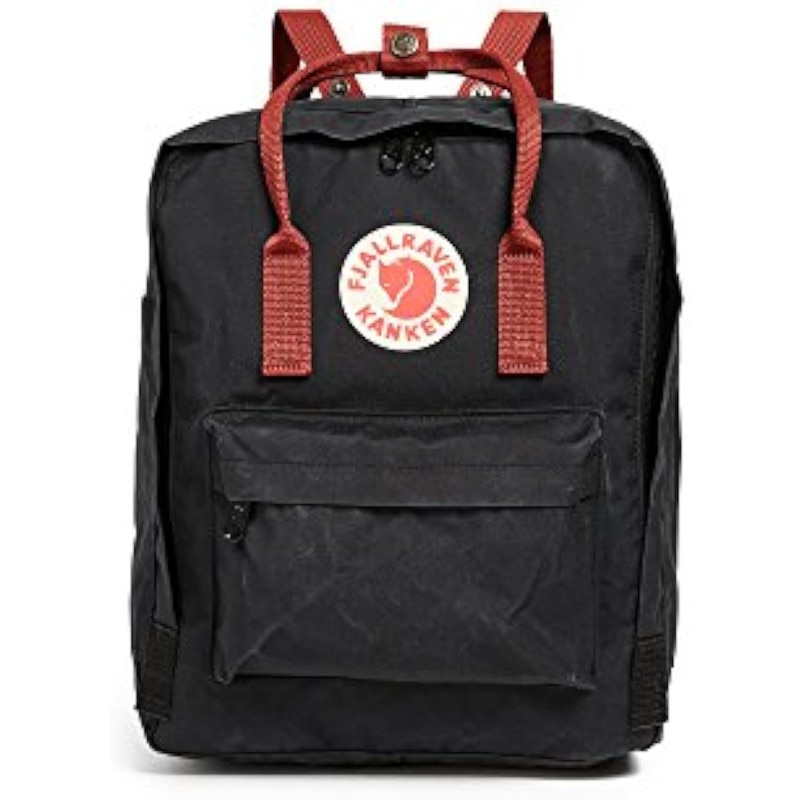 Раница, Fjallraven Kanken, Черен / Червен цвят - eMAG.bg