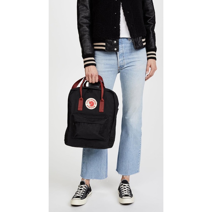 Раница, Fjallraven Kanken, Черен / Червен цвят - eMAG.bg