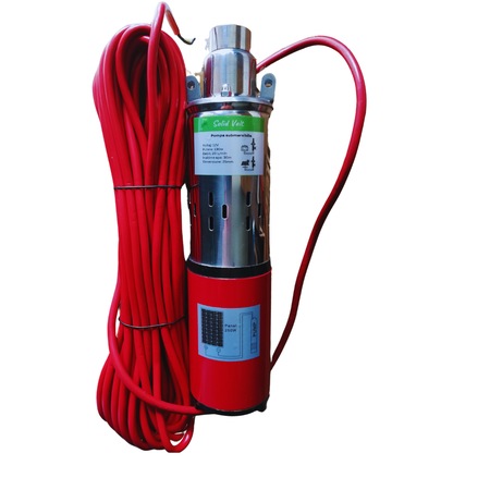 Pompa solara de apa submersibila 130W, 12V, ridicare apa 30m, irigat ...