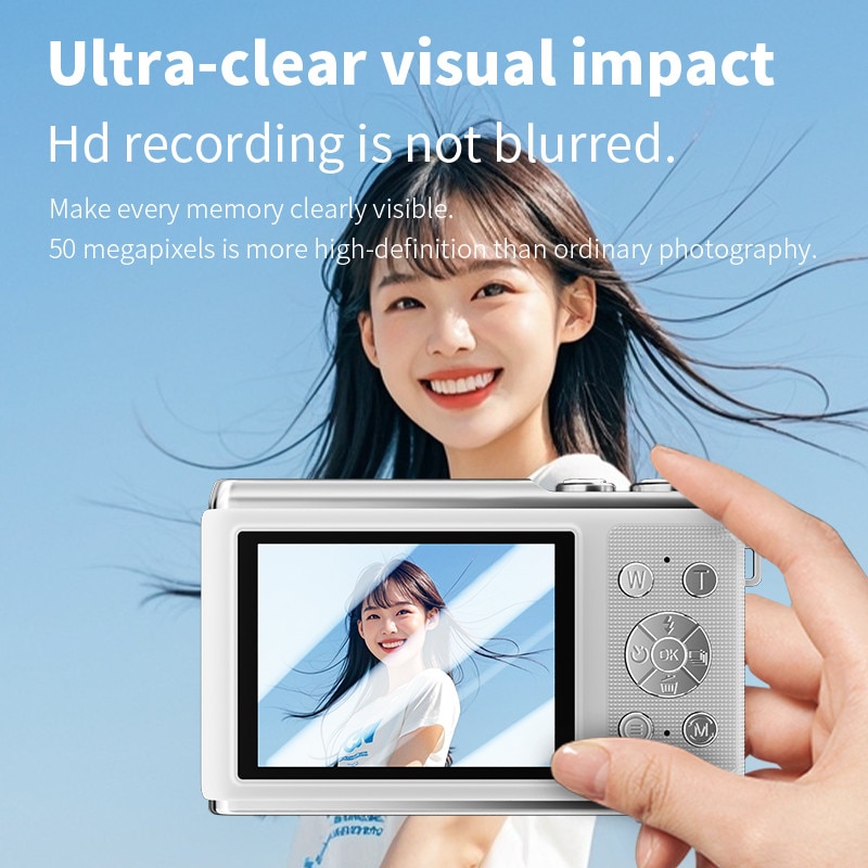 Camera digitala, 4K, 50 megapixeli, card de memorie de 128 GB, WIFI ...