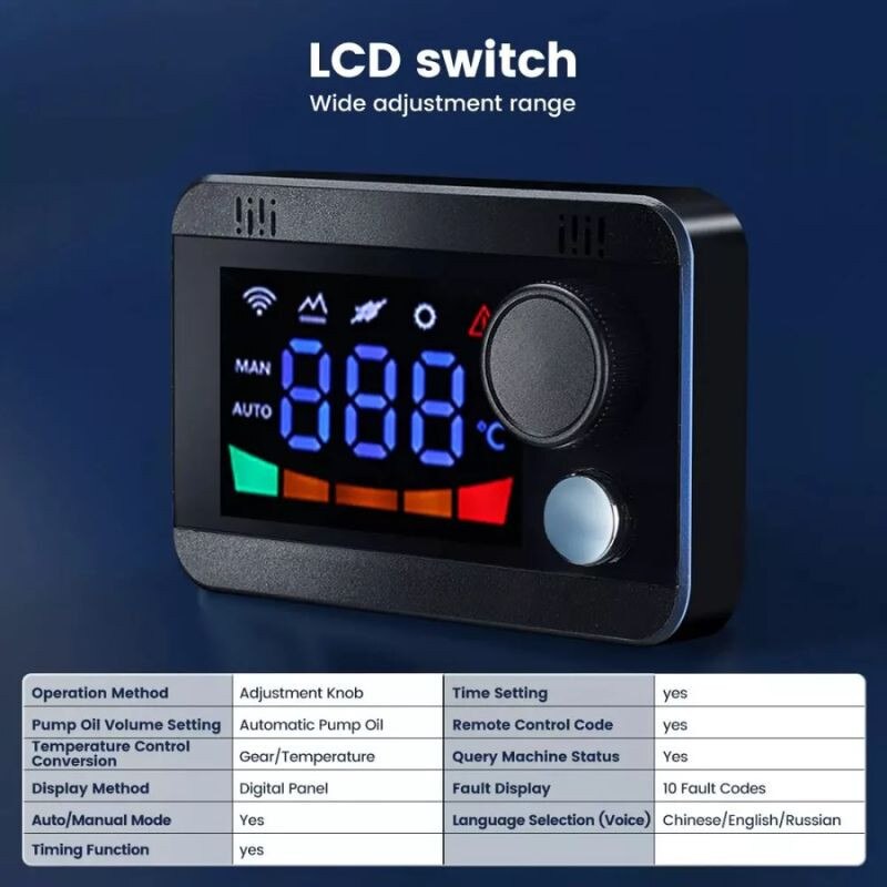 Hcalory Dízel Légfűtés Szabályozó Panel LCD Kapcsolós, Távirányítóval ...