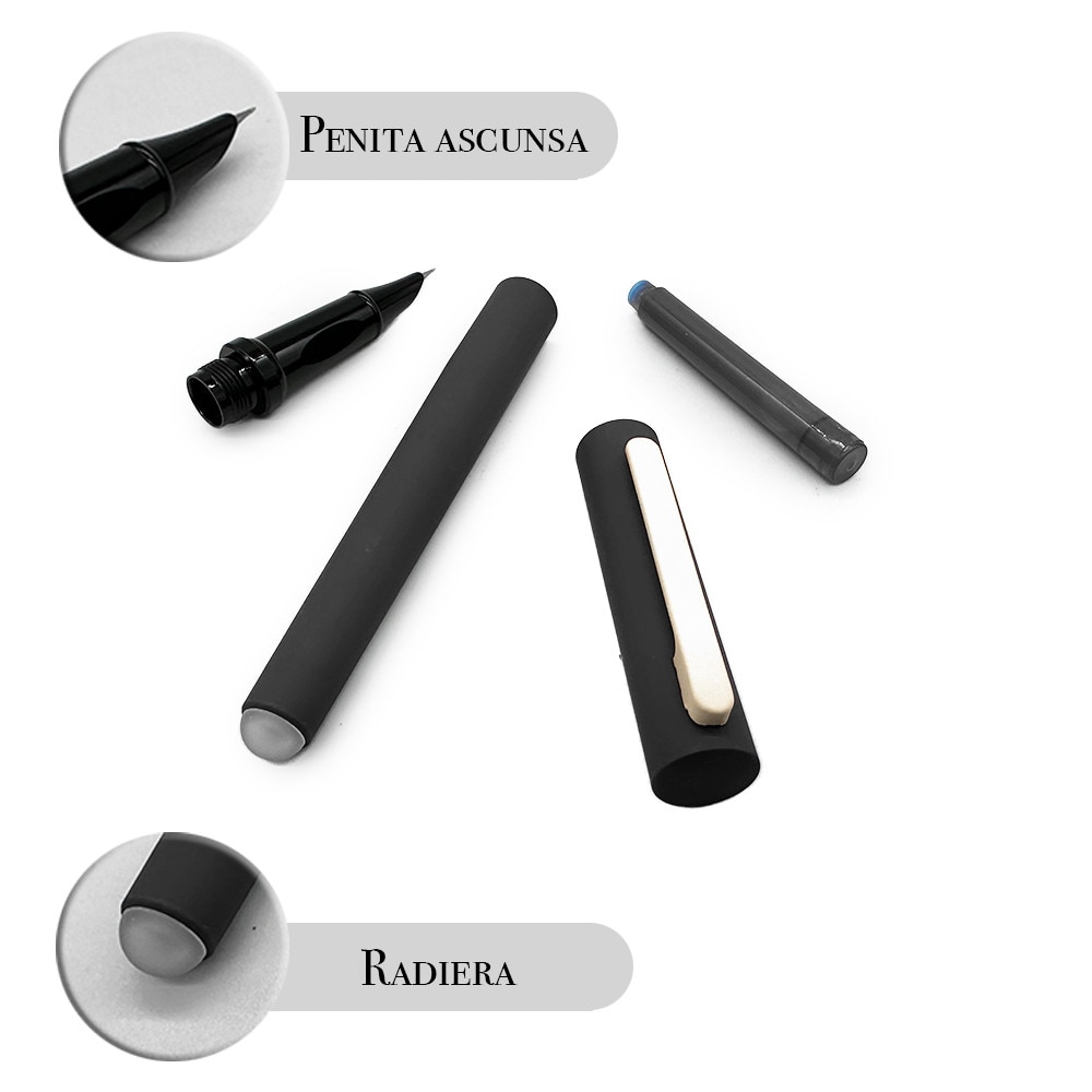 Stilou Metalic cu Guma si Cerneala Termosensibila 16331, tip Friction ...