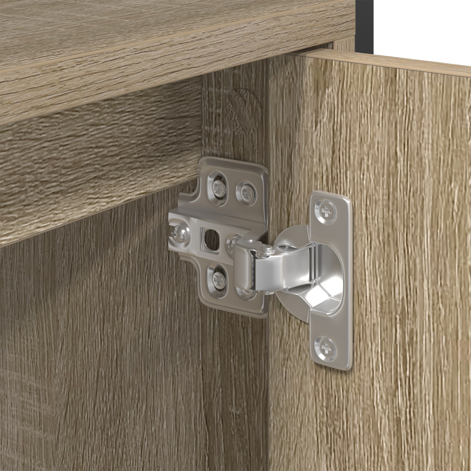 Dulap baie pentru lavoar vidaXL, design modern, 60x30x60cm, stejar, cu ...