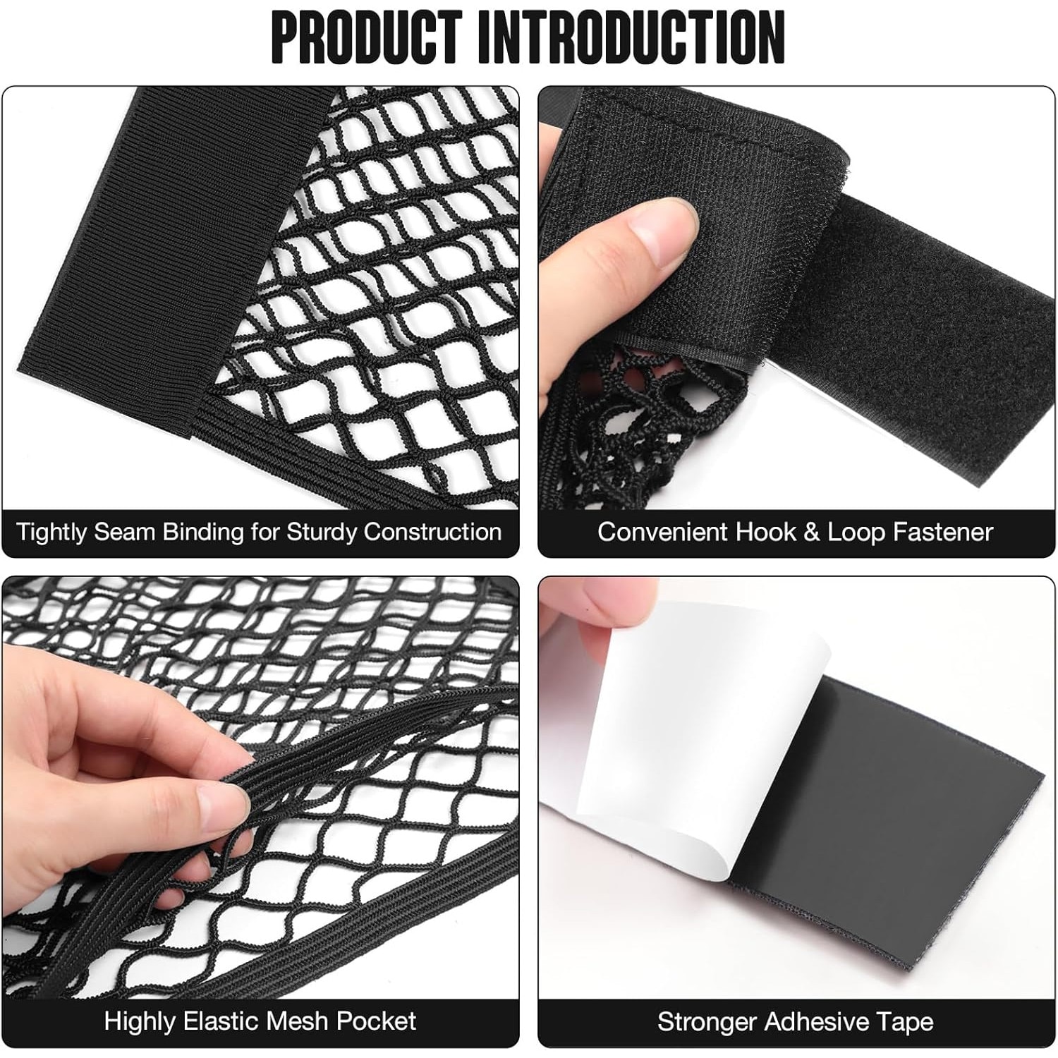 Set 2 Plasa elastica, organizator portbagaj tip buzunar, 40x25cm, Vine ...