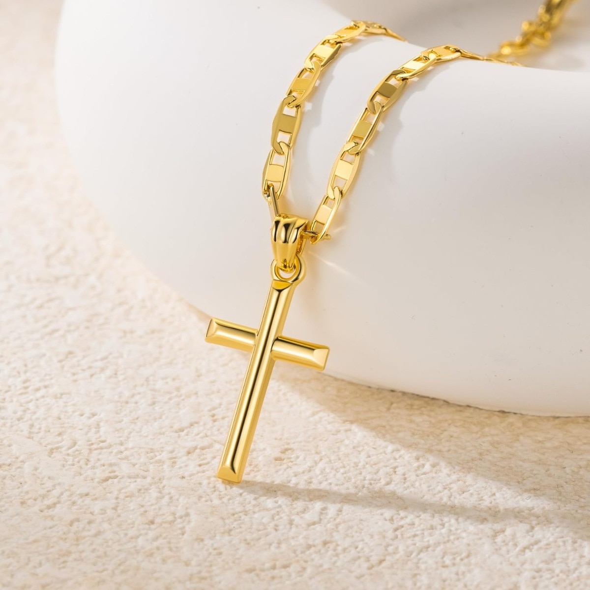 Colier Lant Cu Pandant Cruce aur 14k cu pandantiv cruce simpla colier ...