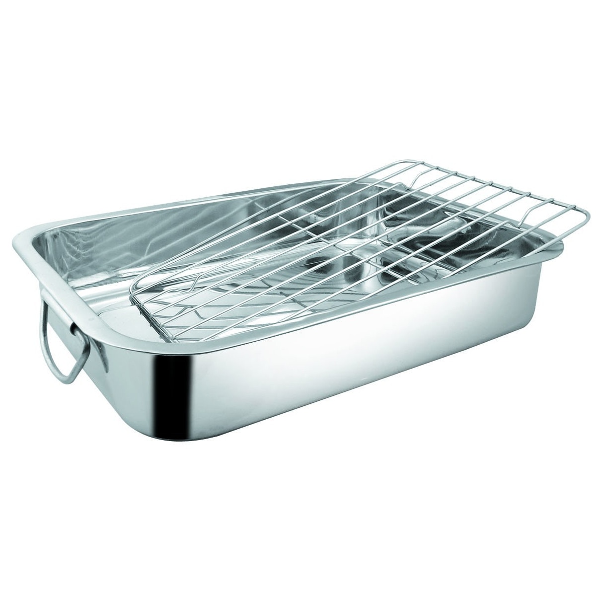 Tava pentru cuptor din inox cu gratar, Grunberg, Dimensiune 27x21x5 cm ...