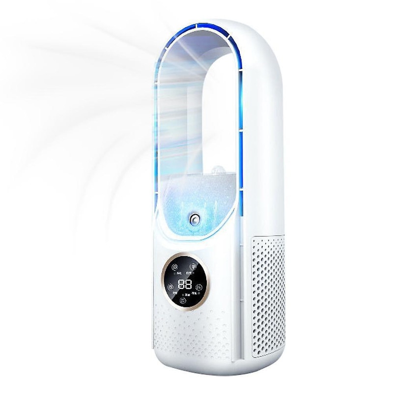 Ventilator electric portabil, 6 viteze, iluminare colorata, 100ML ...