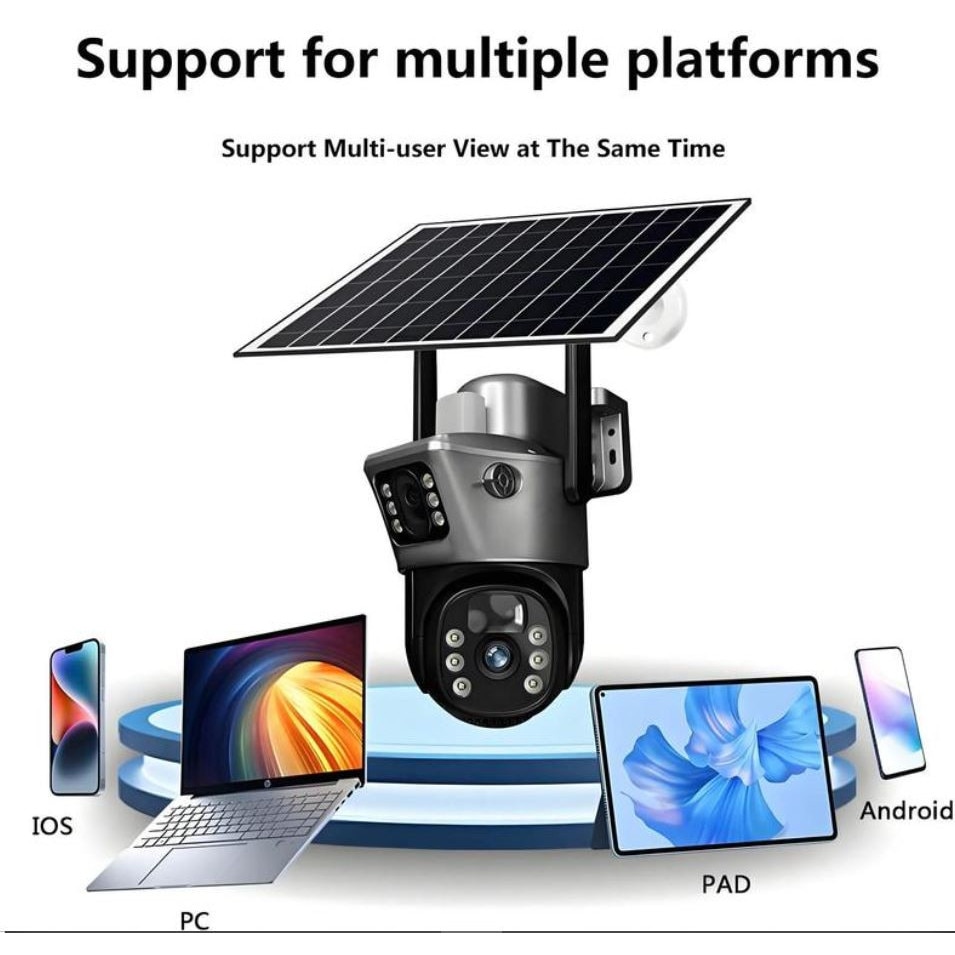 Camera Solara Smart AI V380 Pro Supraveghere Video 4G SIM Panou Solar Maxi Dual Lens 4k 8MP ...