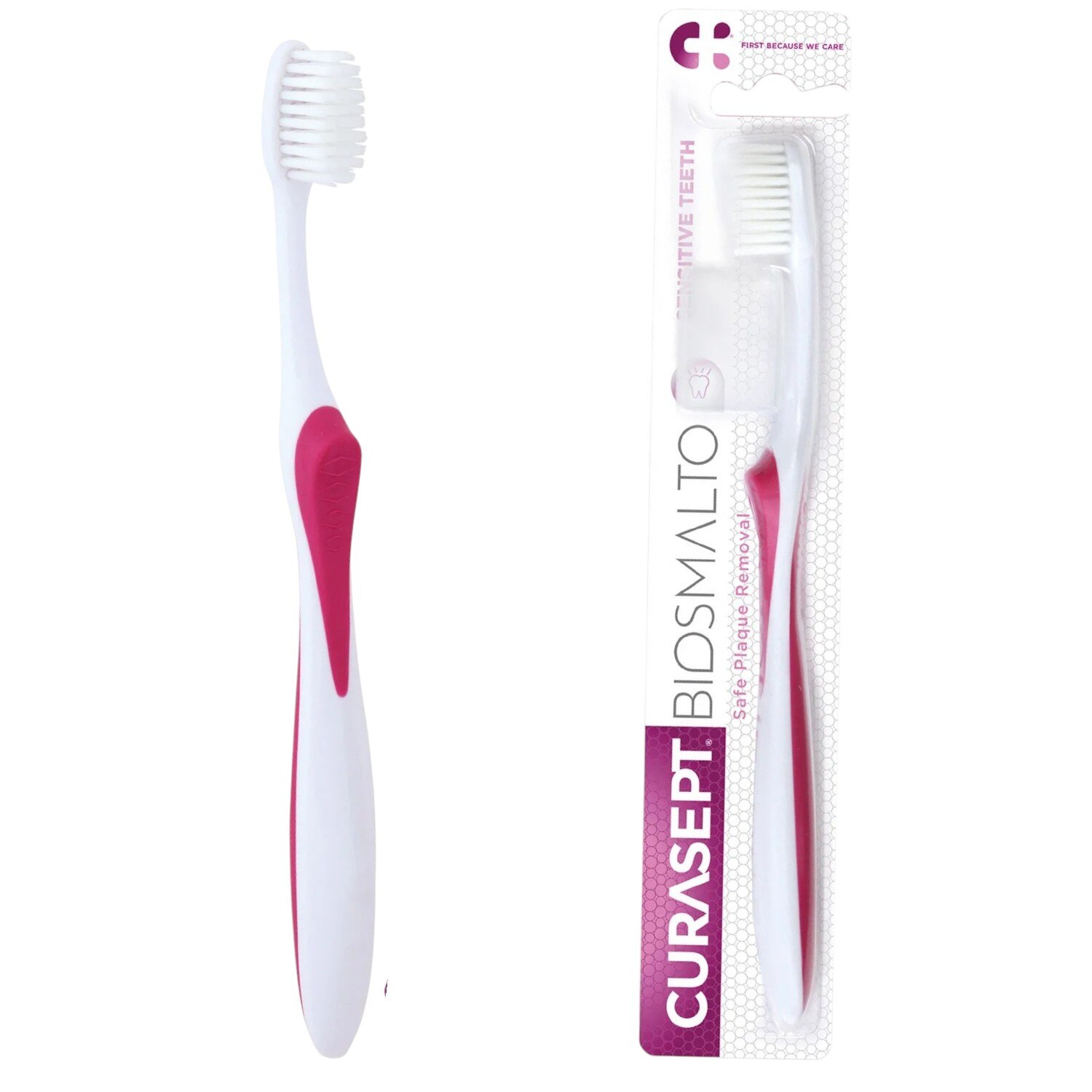 Set periute de dinti Curasept Biosmalto, 1 periuta Sensitive, 1 periuta ...