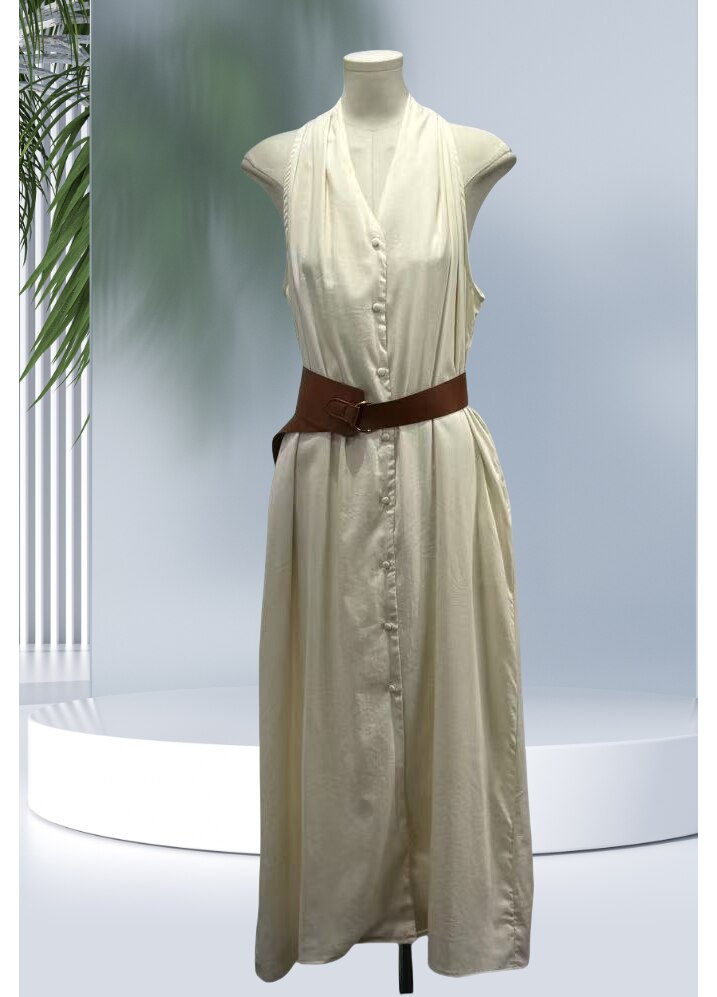 Rochie single-breasted halter, marime L - eMAG.ro