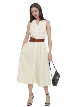 Rochie single-breasted halter, marime L - eMAG.ro