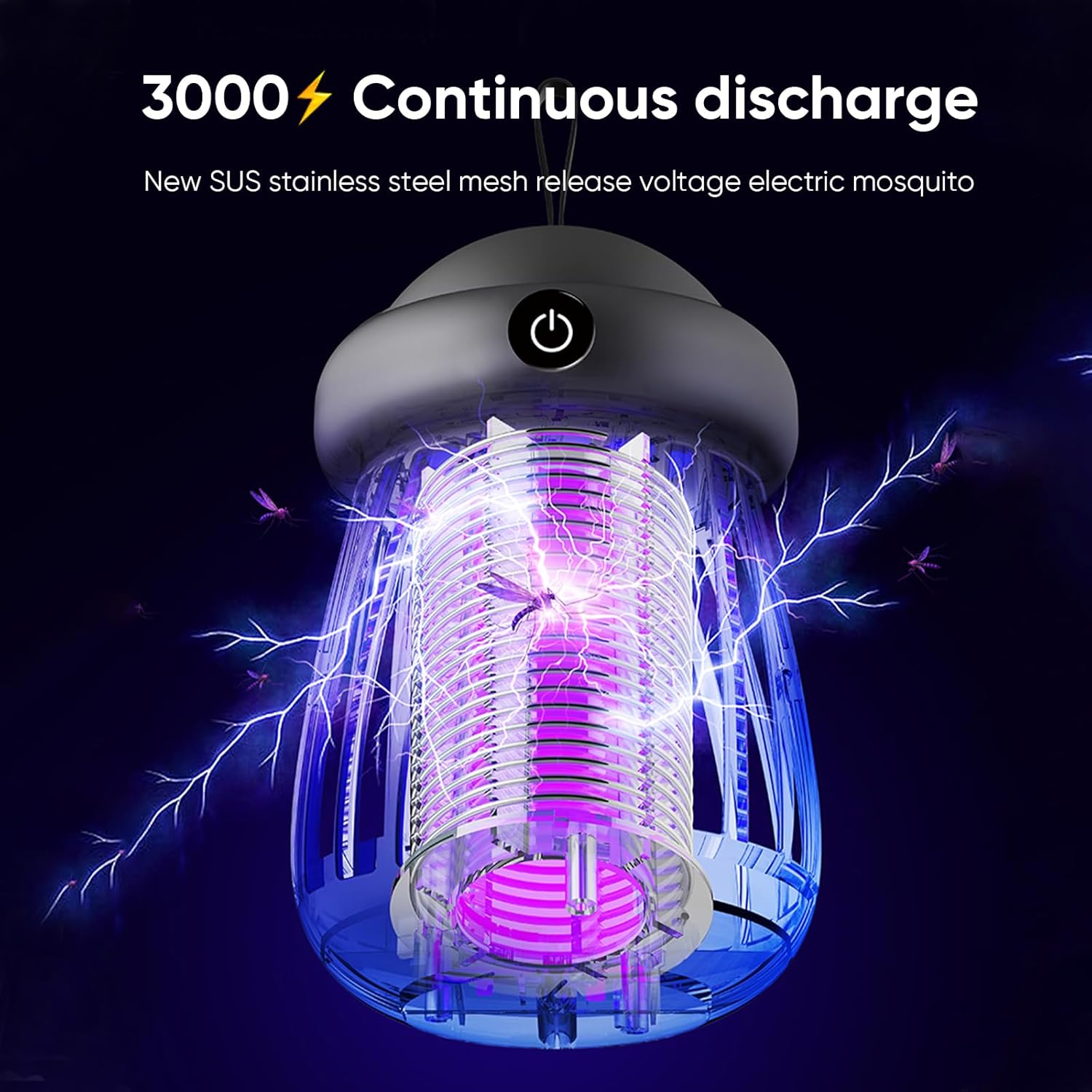 Lampa anti insecte UV, OEMG®, antitantari, anti molii, 360° radiatie ...