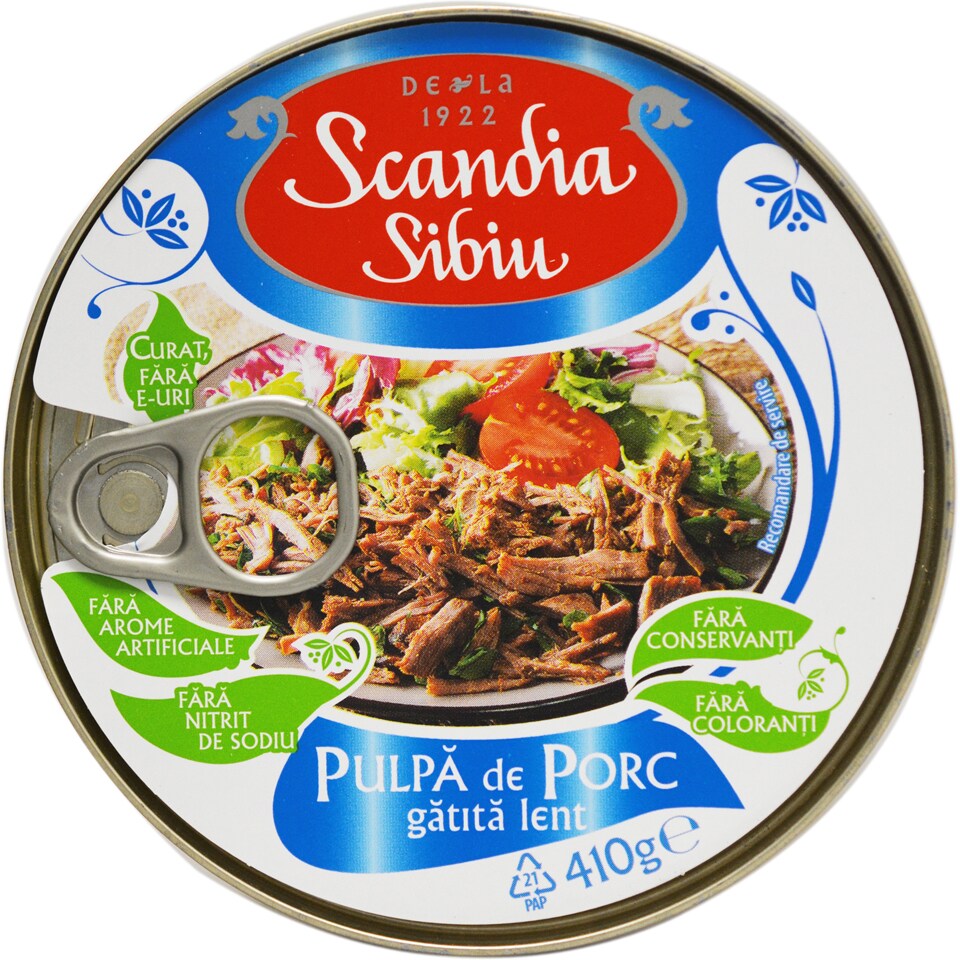 Pulpa de Porc gatita lent, Scandia Sibiu, 410 g - eMAG.ro
