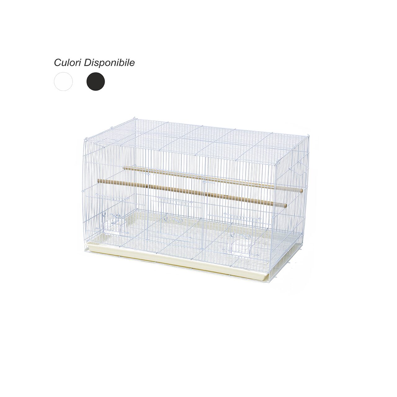 Colivie pentru pasari mari D610, Black/White, Gratii metalice, Tava ...