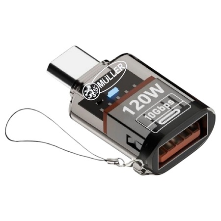 Адаптер Müller® USB 3.2 към USB-C, OTG, скорост 10 Gbps, зареждане 120W ...