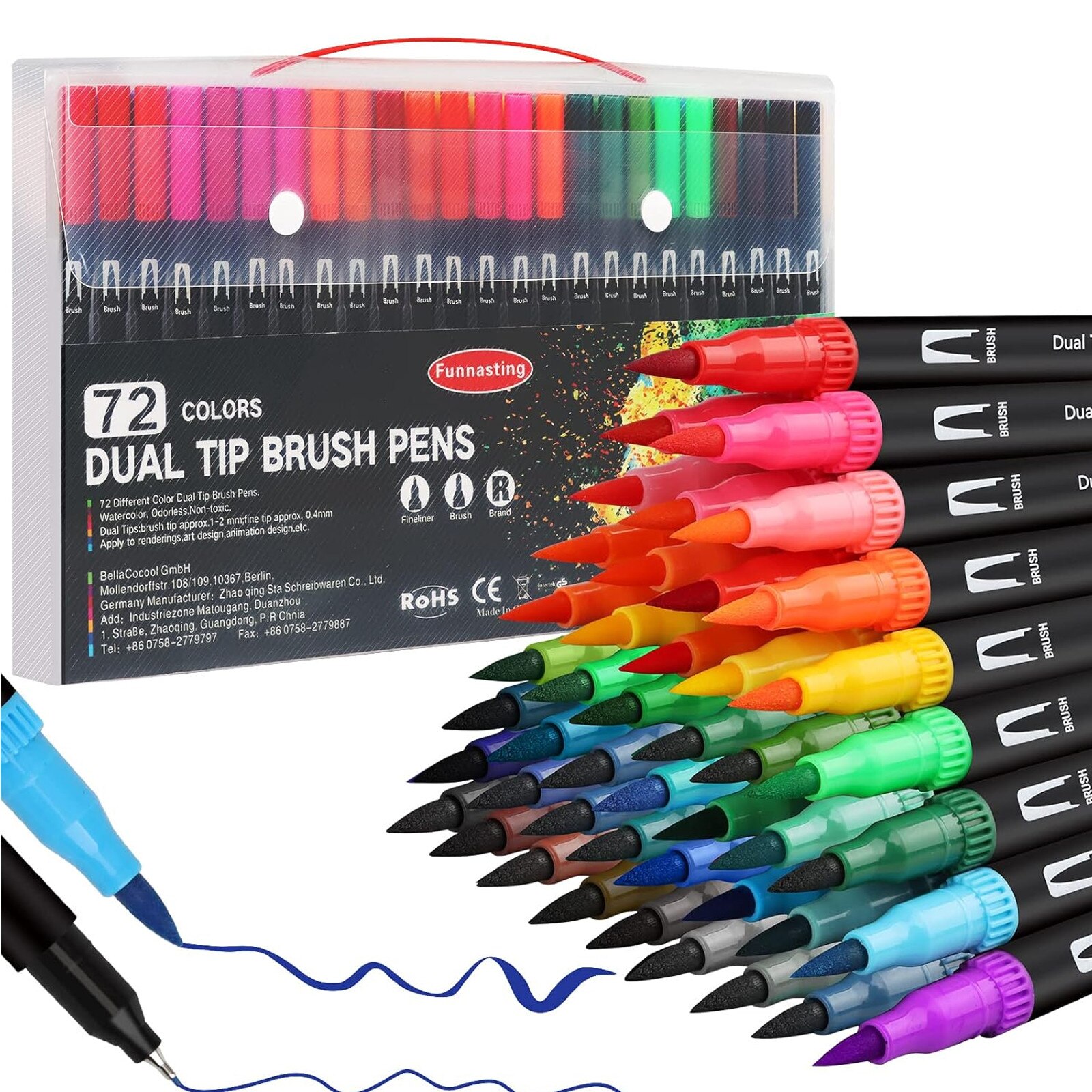 Set markere cu varf dublu, Axroad Mall, Varf de 0.4 mm si 1-2 mm ...