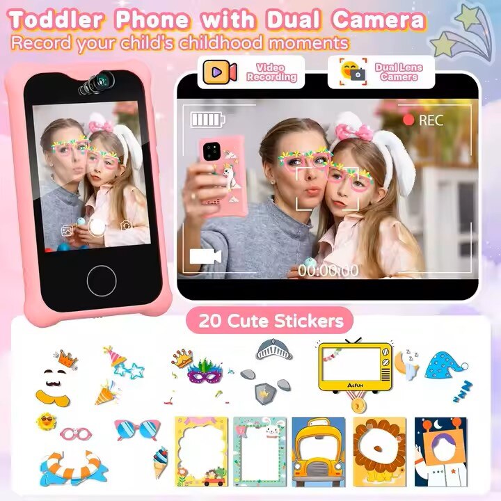 Telefon Interactiv Pentru Copii Z ZYNERA™, 2 Camere Functionale, Mufa ...