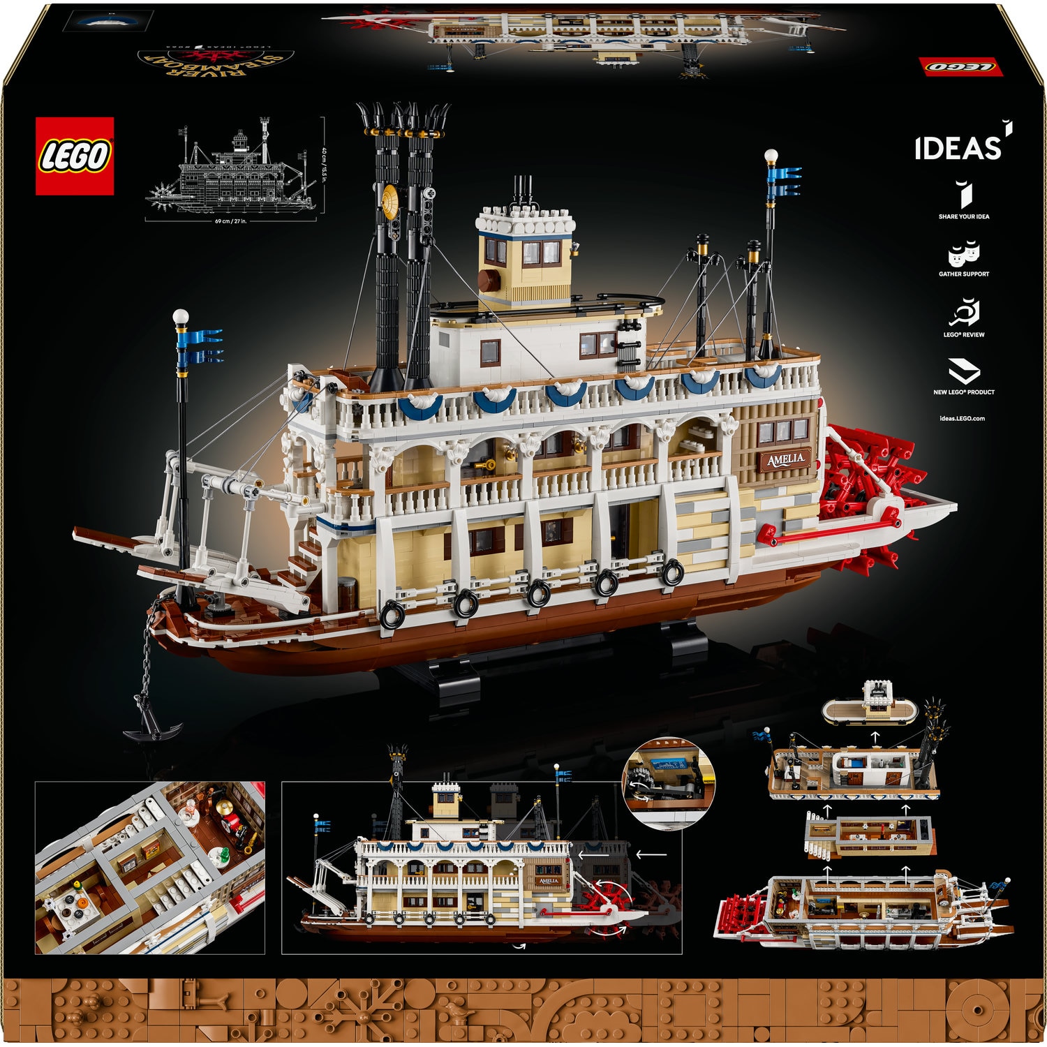 LEGO® Ideas - Barca cu aburi 21356, 4090 piese - eMAG.ro