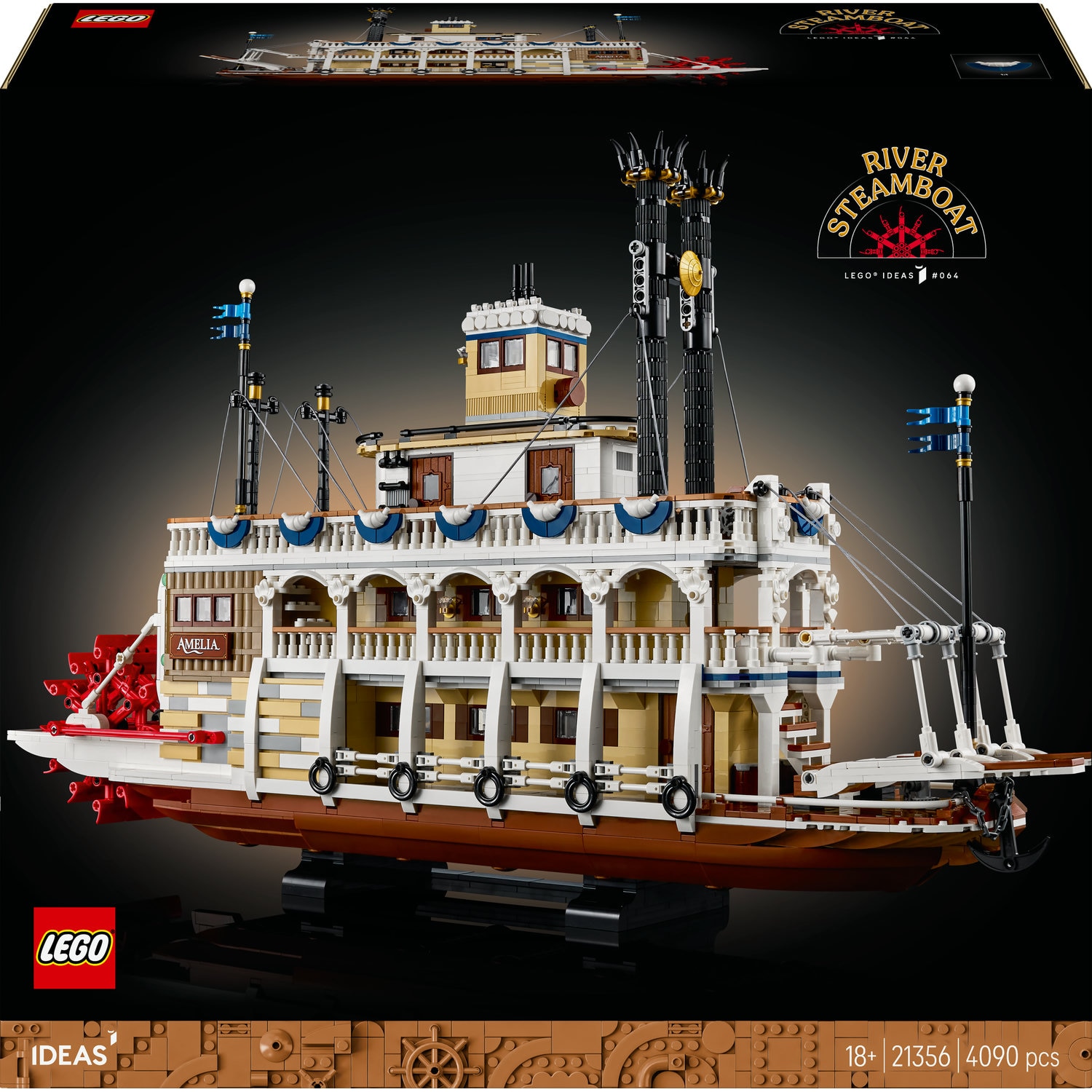 LEGO® Ideas - Barca cu aburi 21356, 4090 piese - eMAG.ro
