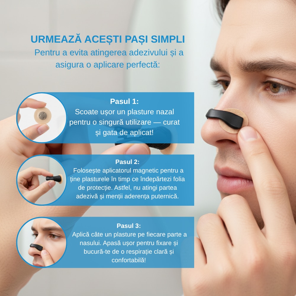 Set dilatator nazal anti-sforait si sport Salestore.ro® – 30 plasturi ...