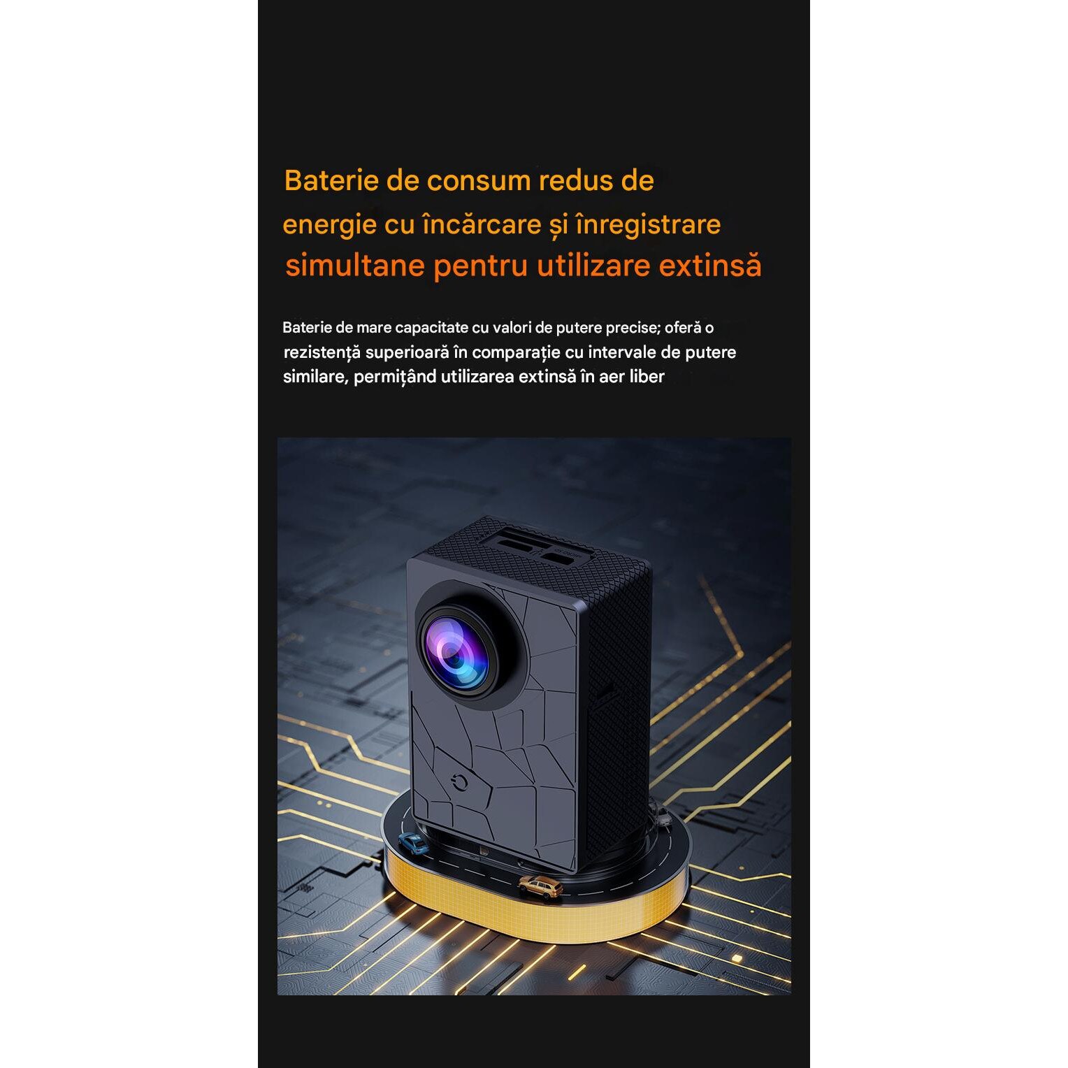 Camera de Actiune idealFUN61, 4K Ultra HD, 16 Mpx, Conexiune Wi-Fi ...