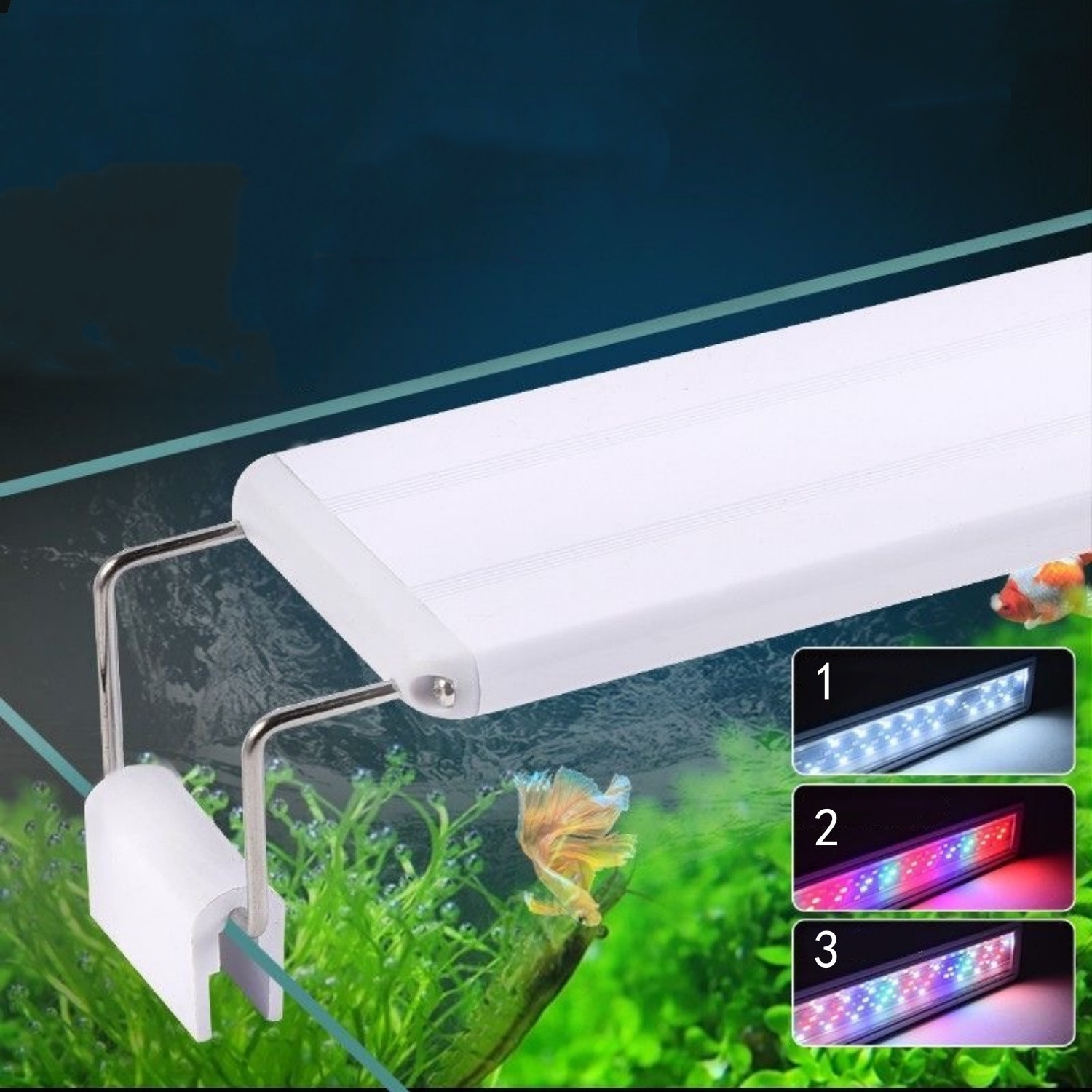 Lampa LED pentru acvariu, retro-fit, iluminare multicolora completa, 3 ...