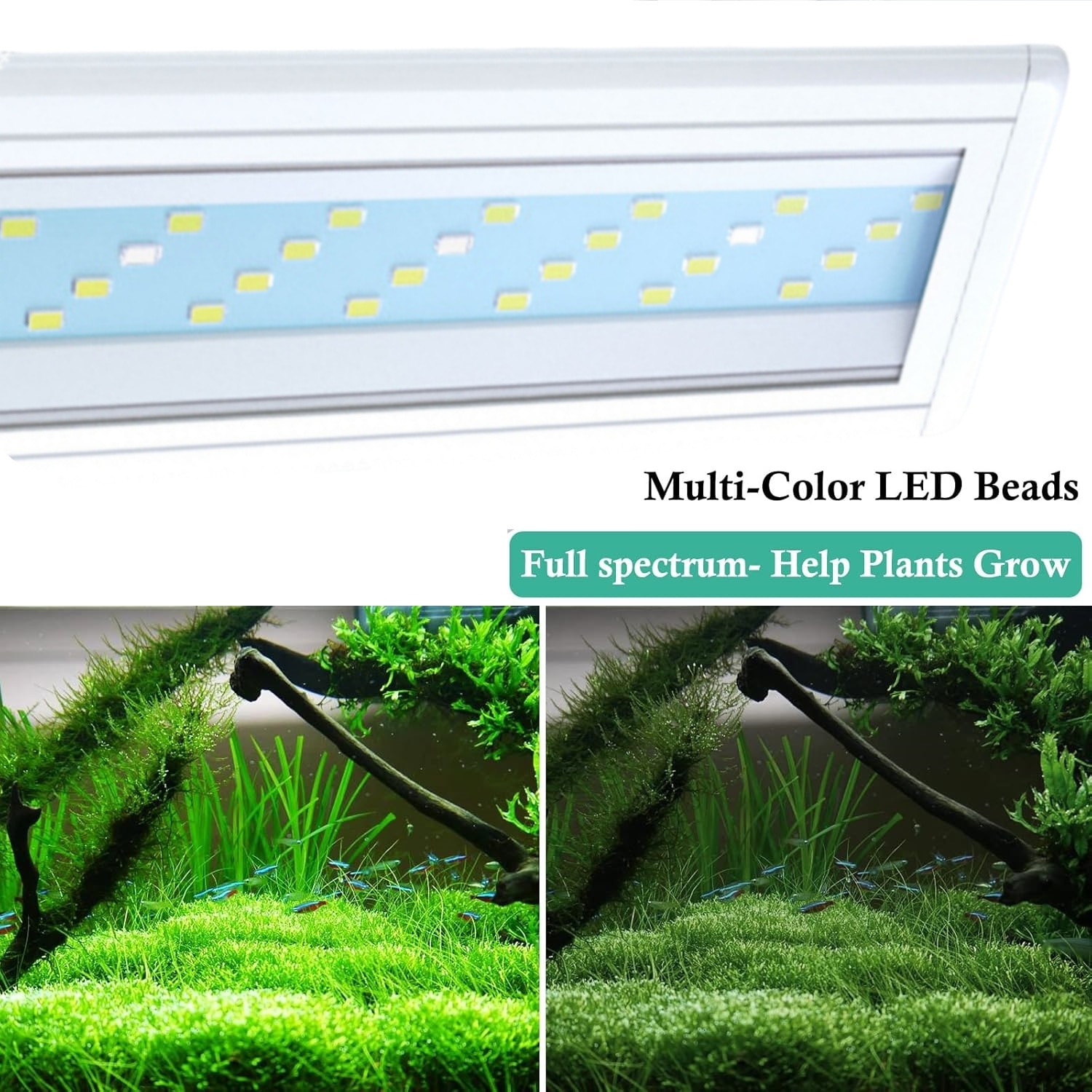 Lampa LED pentru acvariu, retro-fit, iluminare multicolora completa, 3 ...