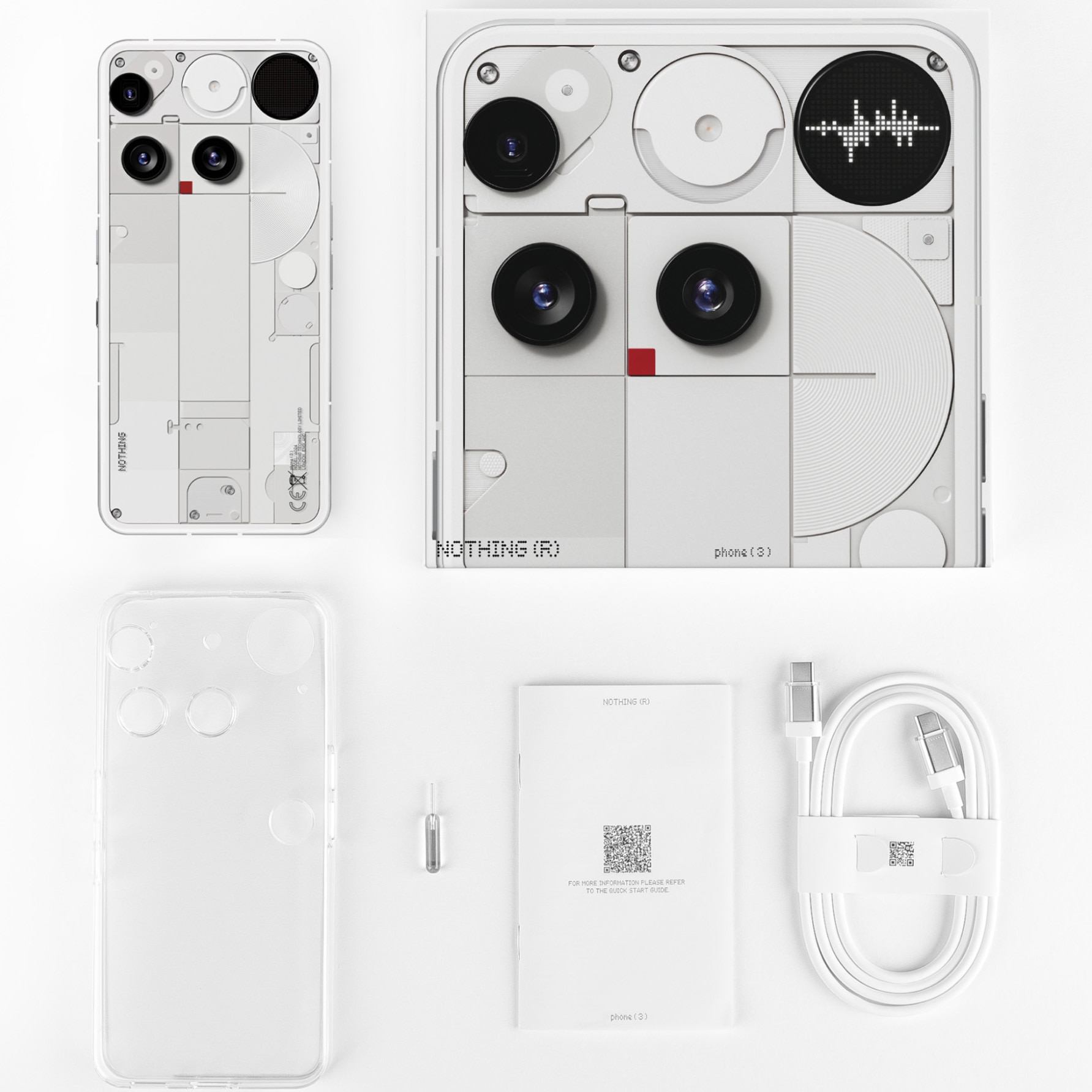 Telefon mobil Nothing Phone (3), 512GB, 16GB RAM, 5G, White - eMAG.ro