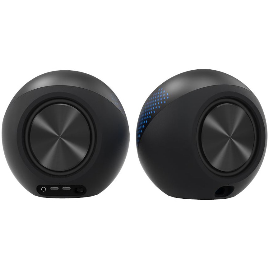 Boxe 2.0 CREATIVE PEBBLE X, Bluetooth 5.3, RGB Lighting, Aux, USB-C ...